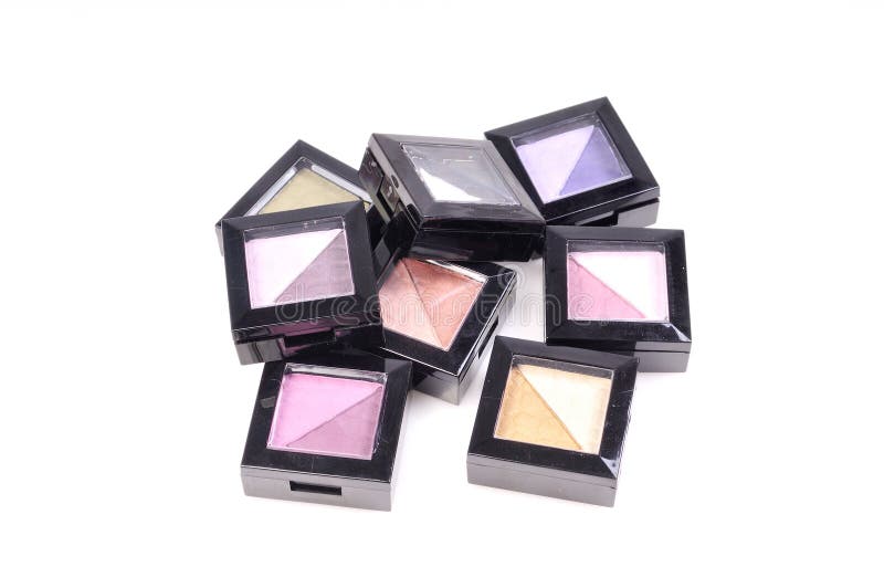 Twin Colored Eye Shadow Kits Stock Photo - Image of kits, concept: 17190898
