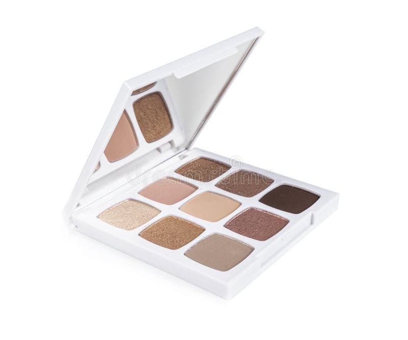 Eye Shadows Palette Isolated on White Background Stock Image - Image of ...
