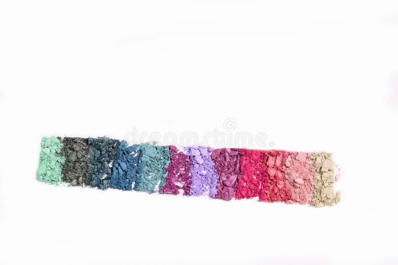 Eye Shadows Set Smashed Sample, Makeup Cosmetic Texture Stock Image ...