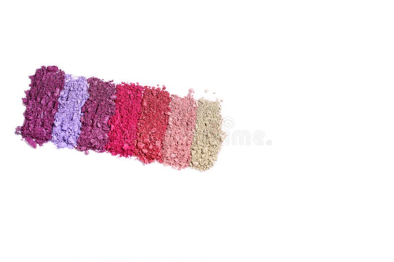 Eye Shadows Set Smashed Sample, Makeup Cosmetic Texture Stock Image ...
