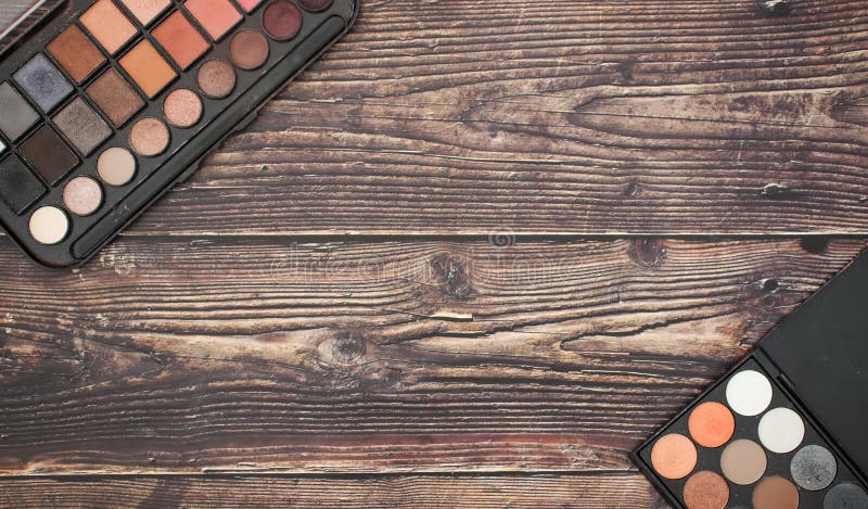 Eye shadows on the table stock image. Image of fashion - 143280195