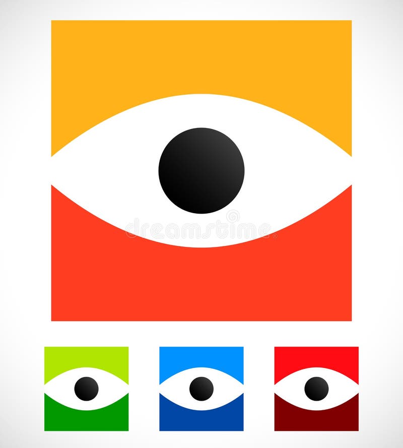 Eye Shape Over Square - Eye Icon, Eye Logo Stock Vector - Illustration ...