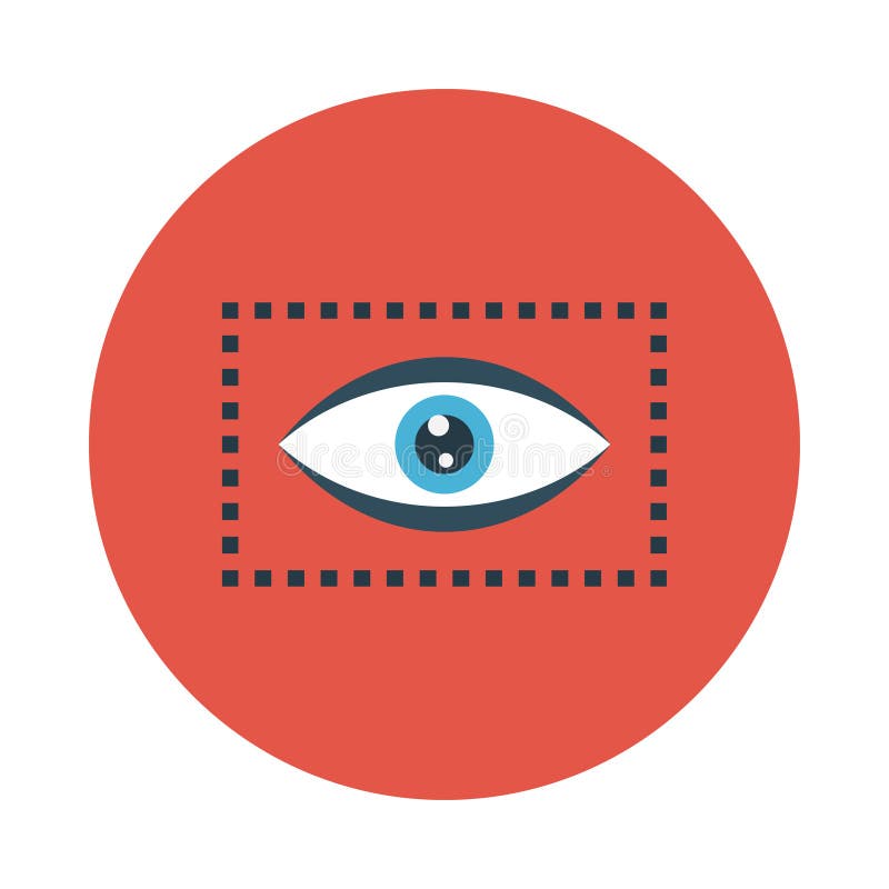 Eye Sharing Reception Vector Flat Icon Stock Vector - Illustration of ...