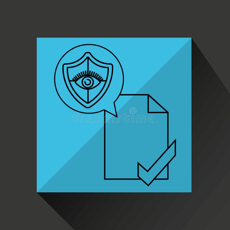Eye Shield Document Security Stock Vector - Illustration of guard ...