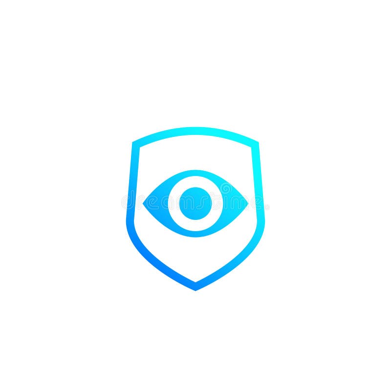 Eye and Shield Vector Logo, Icon Stock Vector - Illustration of safe ...