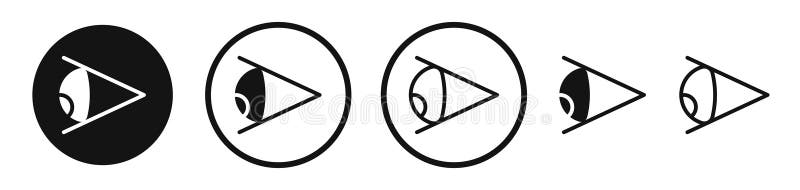 Eye Side Icon Isolated on White Background Stock Vector - Illustration ...