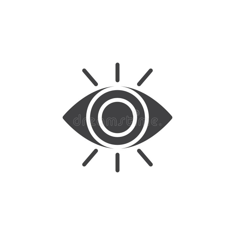 Eye sight vector icon stock vector. Illustration of eyesight - 129307497
