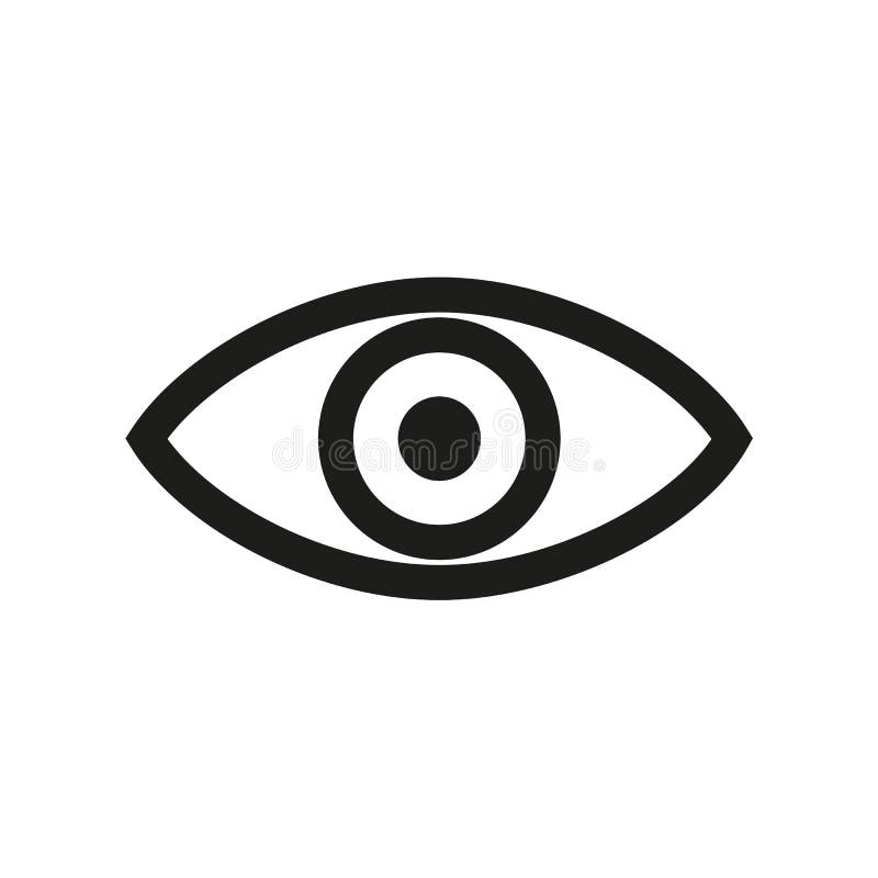 Eye Sign Icon â€“ Stock Vector Stock Vector - Illustration of search ...