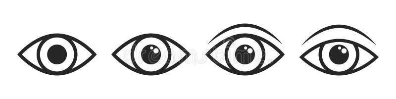 Eye Simple Graphic Icon Symbol Identification Security Check, Medical ...
