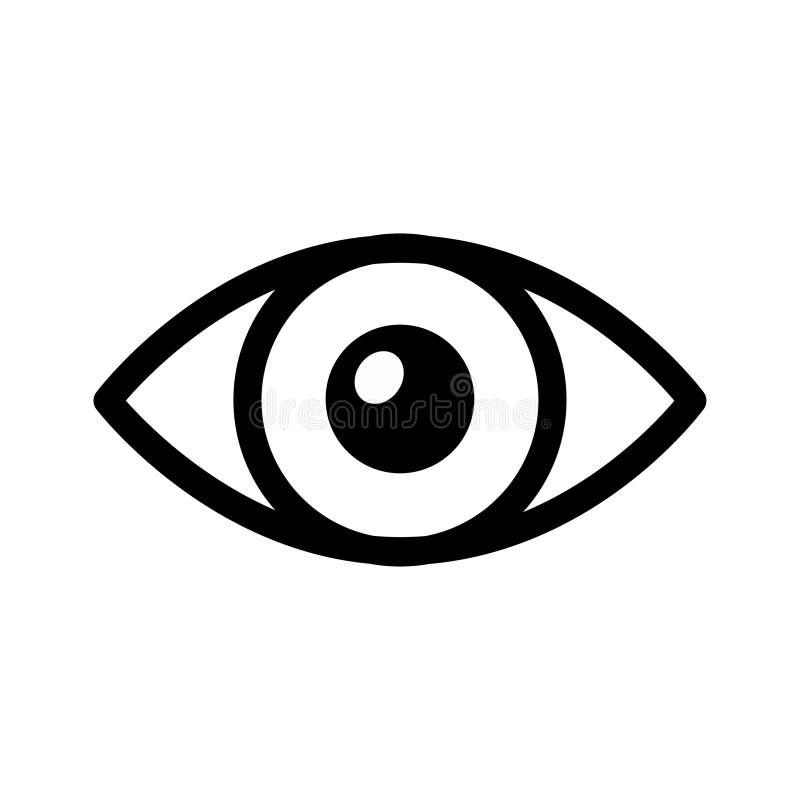 Eye Simple Icon. Vector Flat Line Symbol of Eye Stock Illustration ...