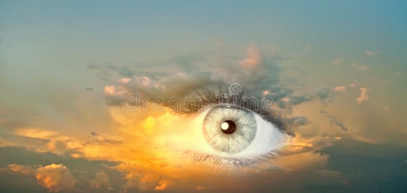 Eye of sky stock photo. Image of cult, sunlight, eyelashes - 56920742