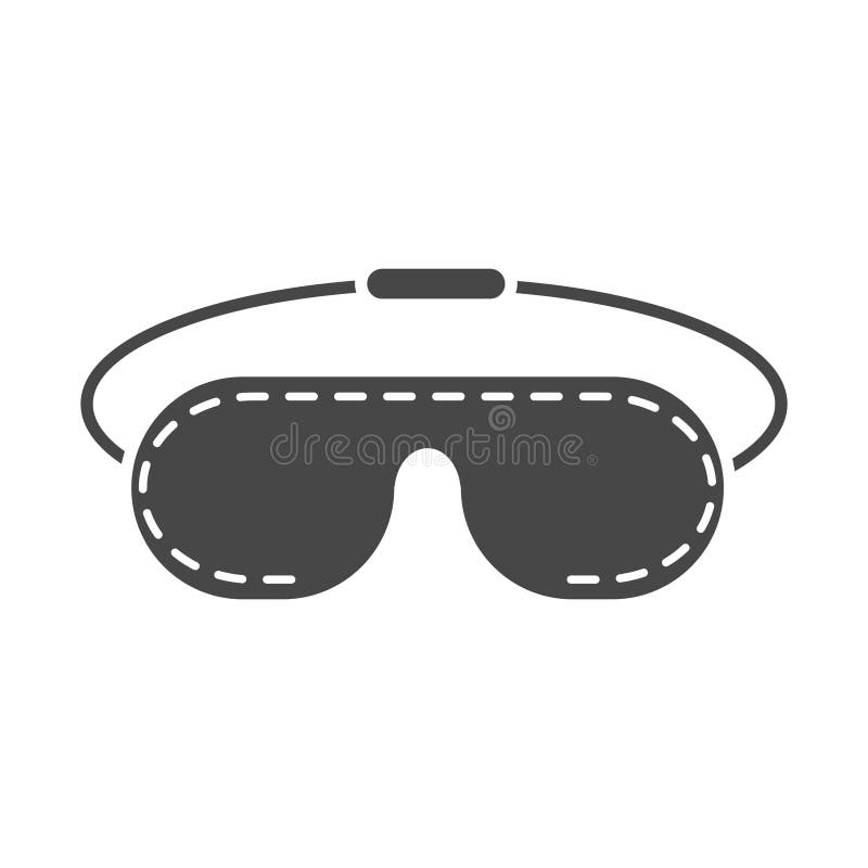 Eye Sleep Mask Accessory Silhouette Icon Style Stock Vector ...