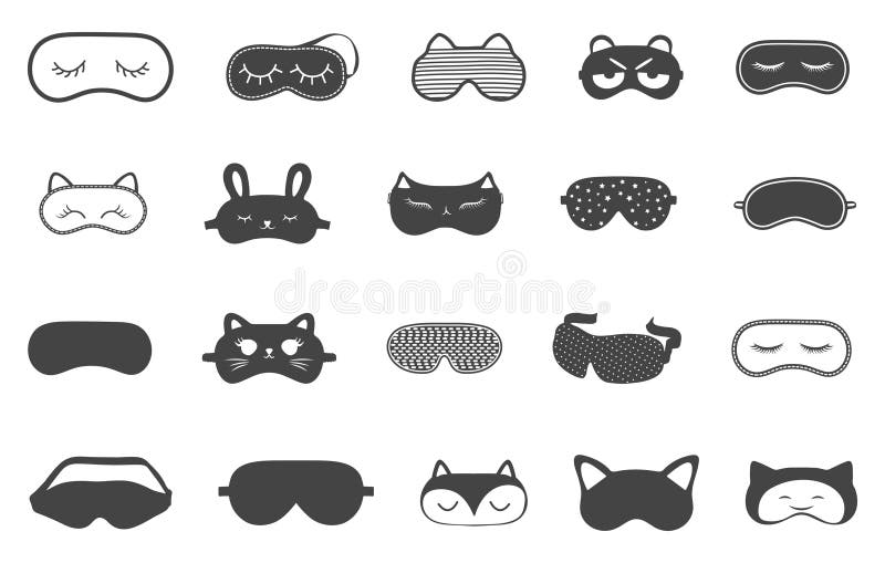 Eye Sleep Mask Vector, Eye Sleep Mask Silhouette, Sleep Mask Vectors ...