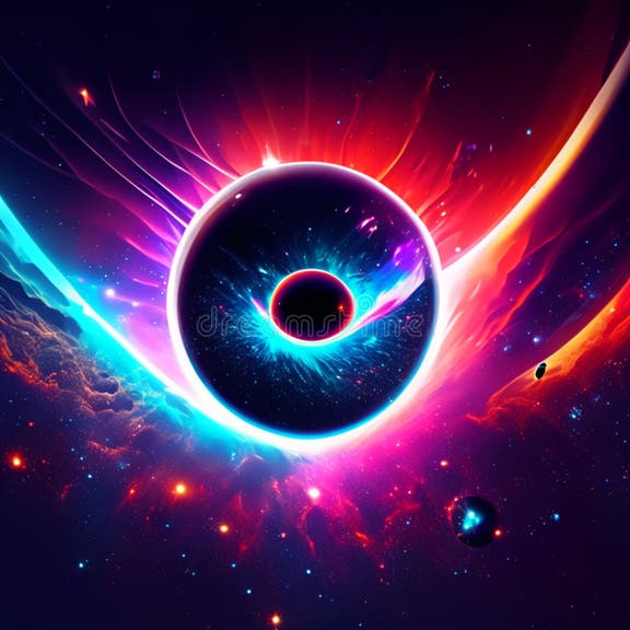Eye in Space. Vector Illustration of the Eye in Outer Space Stock ...