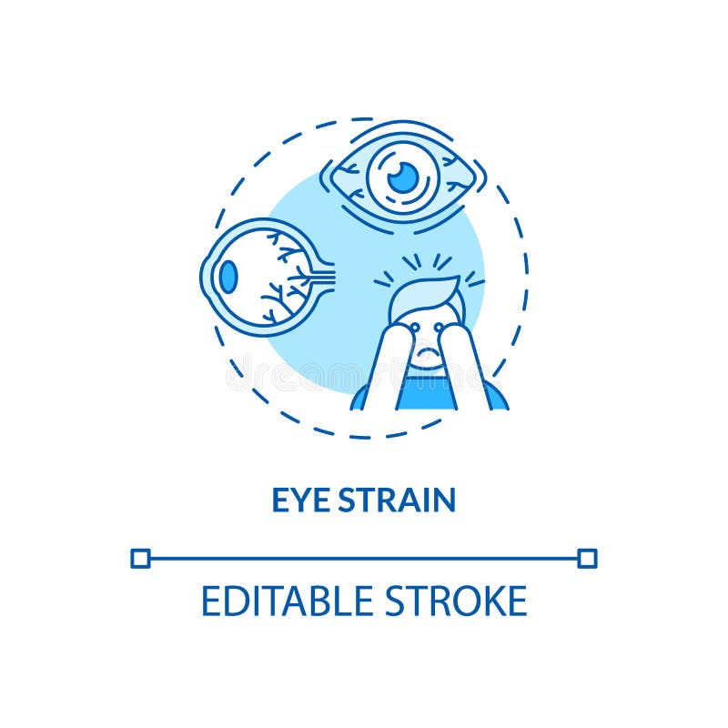 Eye strain concept icon stock vector. Illustration of concept - 197801060