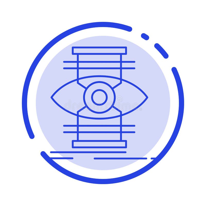 Eye, Success, Focus, Optimize Blue Dotted Line Line Icon Stock Vector ...