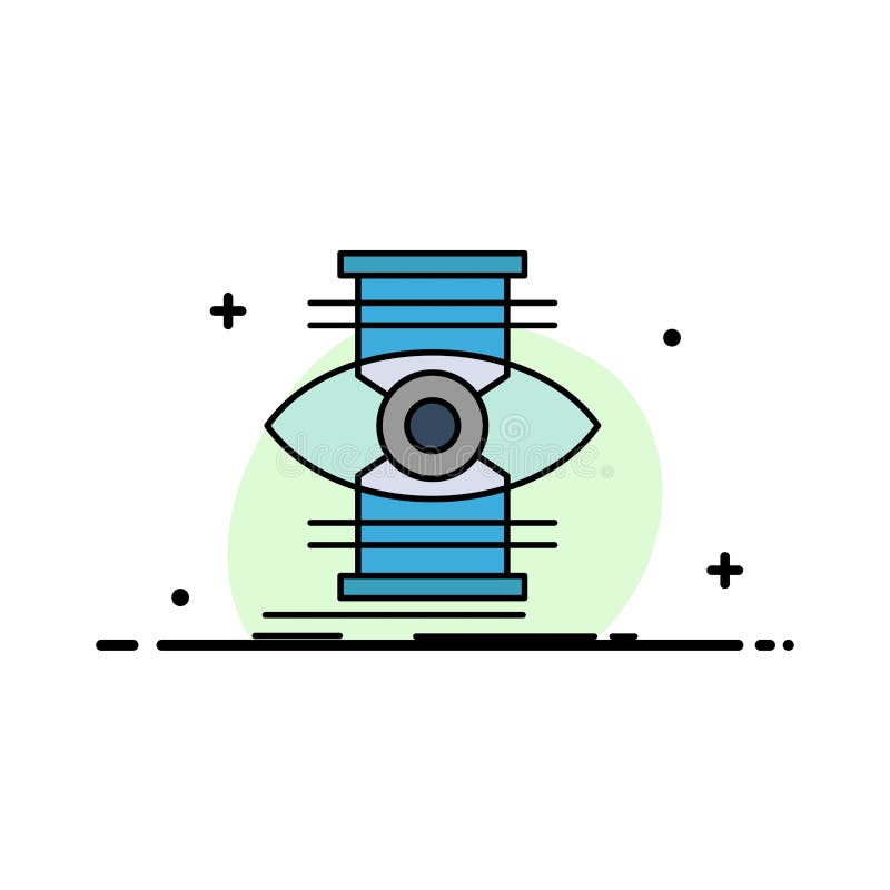 Eye, Success, Focus, Optimize Business Flat Line Filled Icon Vector ... Eye, Success, Focus, Optimize Business Flat Line Filled Icon Vector ...