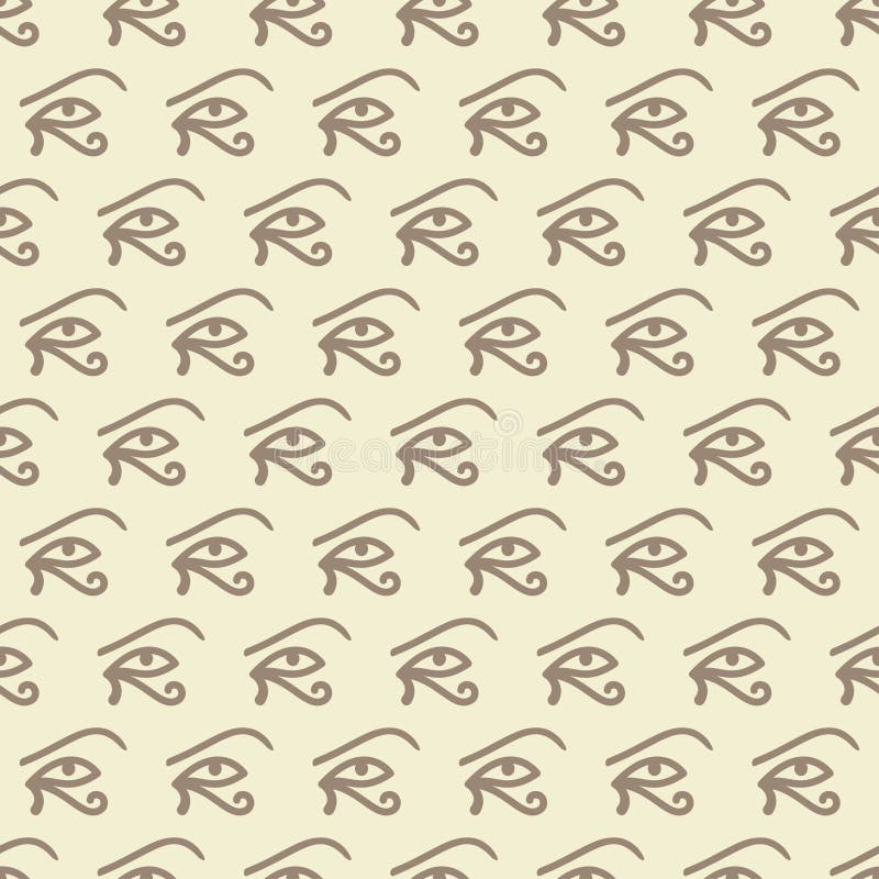 Eye of the Sun Ra. Horus Seamless Pattern. Vector Ancient Egyptian Icon ...