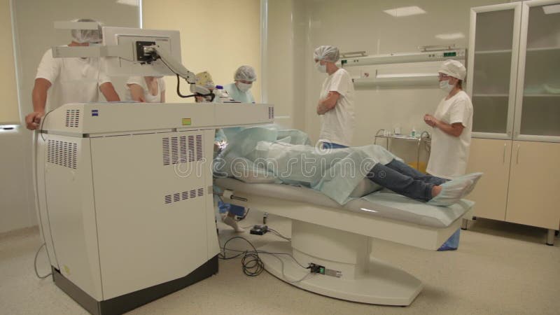 Excimer Laser Vision Correction. Corneal Cutting of the Eye Stock ...