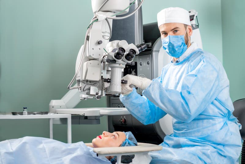 Eye Surgery at the Operating Room Stock Photo - Image of treatment ...