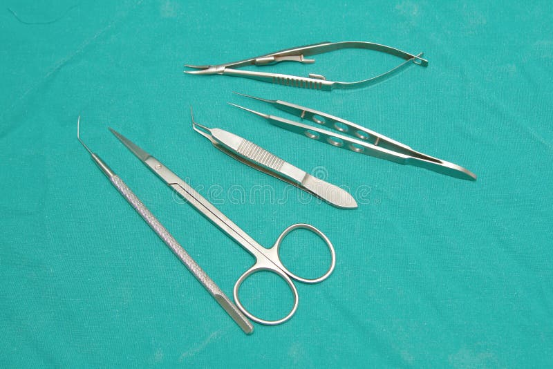 Eye Surgery Set ,set of Surgical Instrument Stock Image - Image of ...