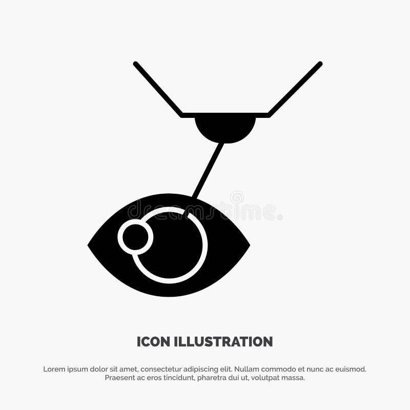 Eye Surgery, Eye Treatment, Laser Surgery, Lasik Icons. Flat and Line ...