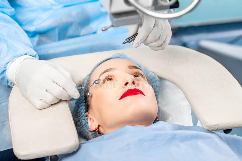 Eye surgical operation stock image. Image of equipment - 81964241