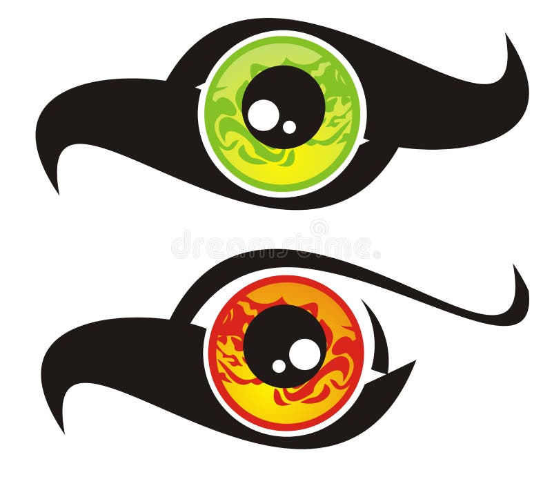 Eye Symbol in the Form of a Bird Stock Vector - Illustration of ...