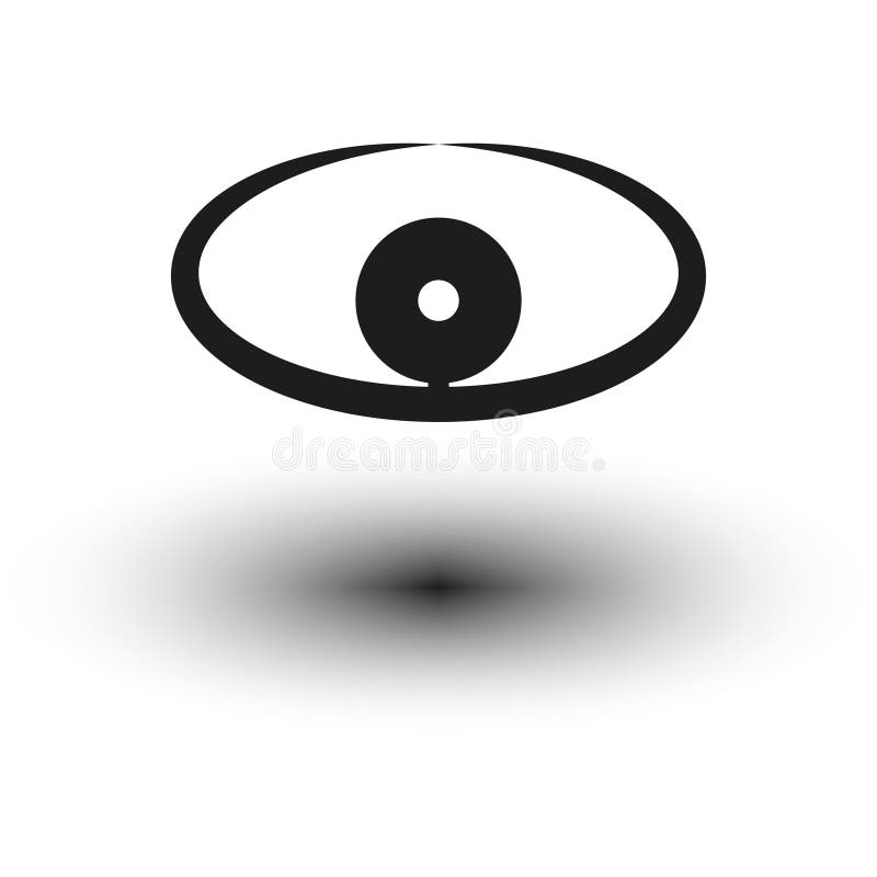 Eye Symbol Icon. Vision Focus Vector. Optical Graphic Design. Shadow ...