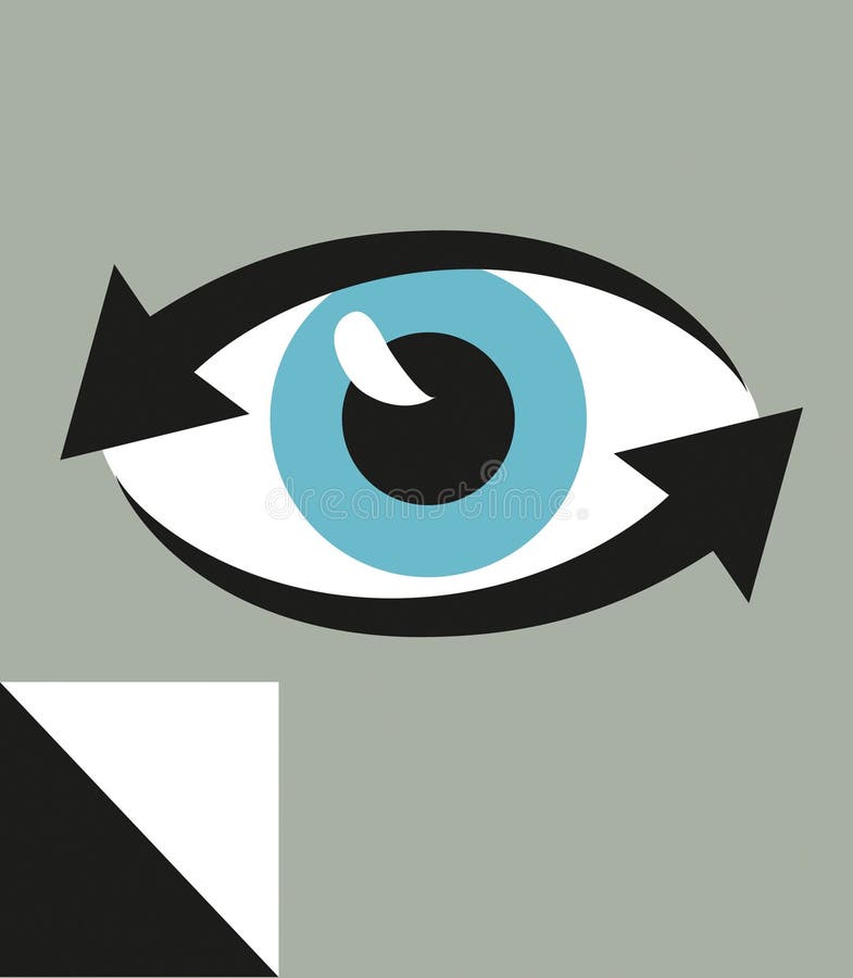 Eye Symbol Surrounded by Two Arrows Stock Illustration - Illustration ...