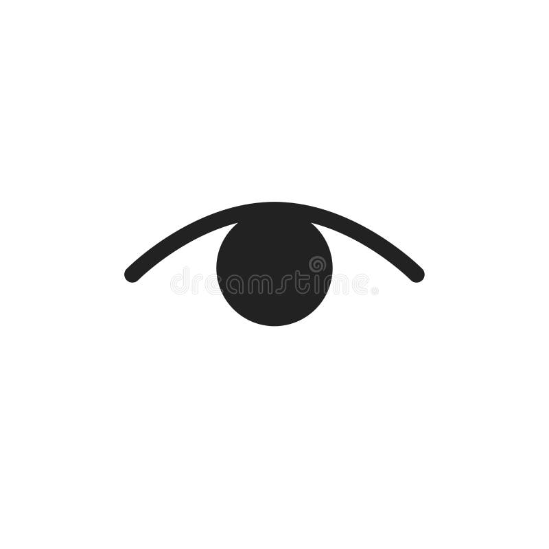 Eye Icon in Minimalistic Flat Design Style, Vector Illustration Stock ...