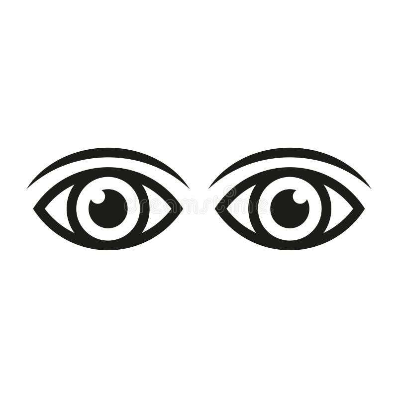 Eye Symbol Vector. Vision Graphic Icon. Black and White Design. Optical ...