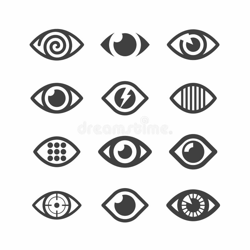 Eye symbols stock vector. Illustration of eyesight, look - 70298614