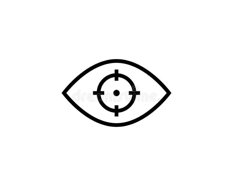 Eye Target Icon Isolated Sign Symbol and Flat Style for App, Web and ...