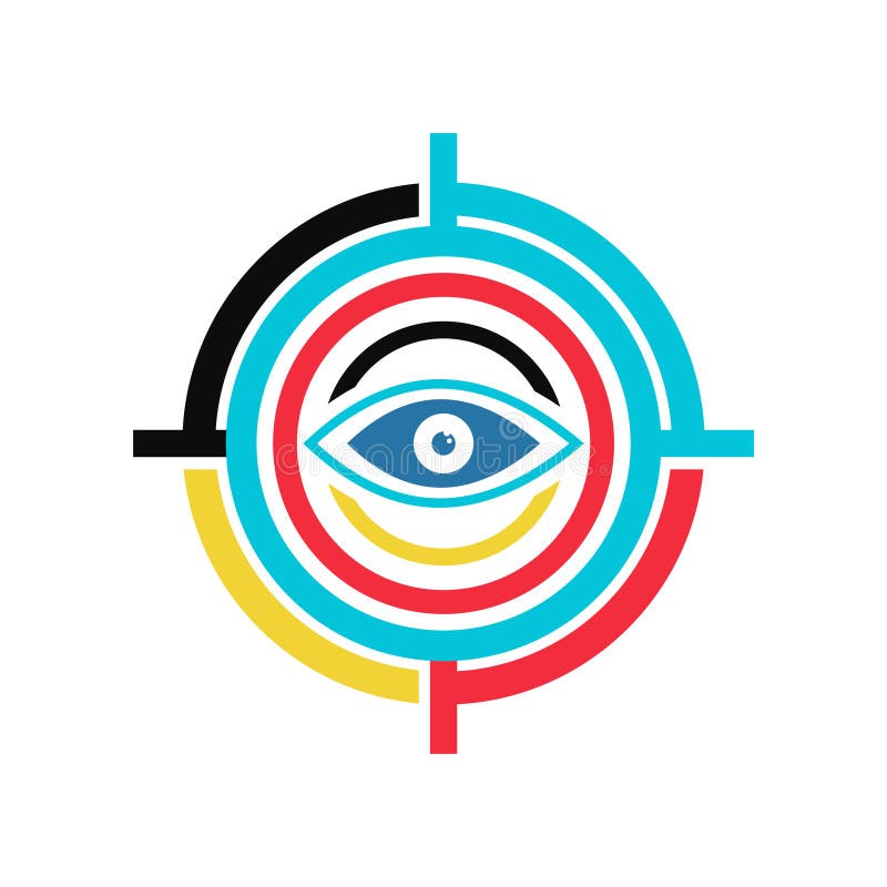 Eye Target Icon Logo Design Template Stock Vector - Illustration of ...