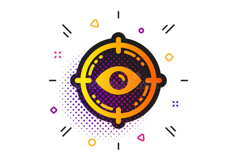 Eye Target Icon. Oculist Clinic Sign. Optometry Vision. Vector Stock ...