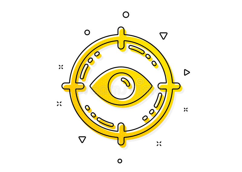 Eye Target Icon. Oculist Clinic Sign. Optometry Vision. Vector Stock ...