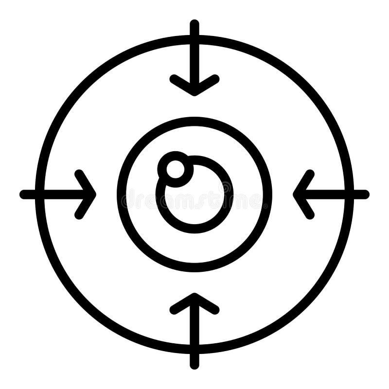 Eye Target Icon Outline Vector. Perception Visual Stock Vector ...