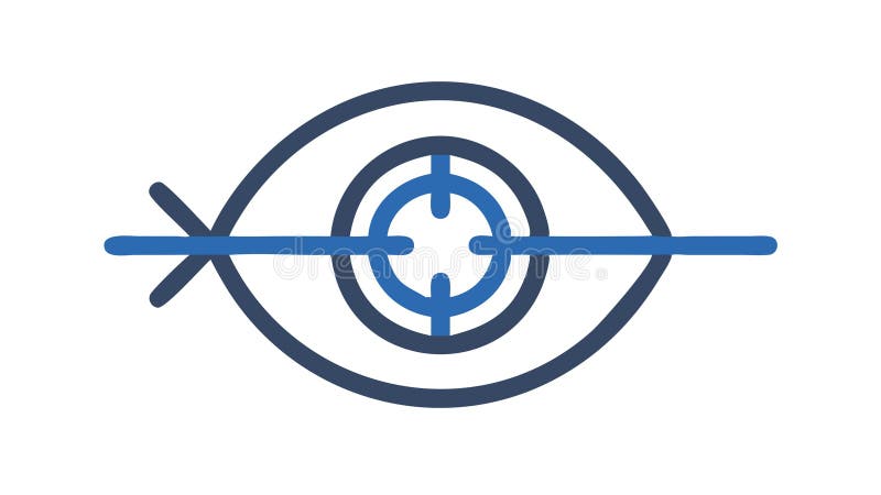 Eye Target Icon Vector Illustration for Vision and Focus, Vector Design ...