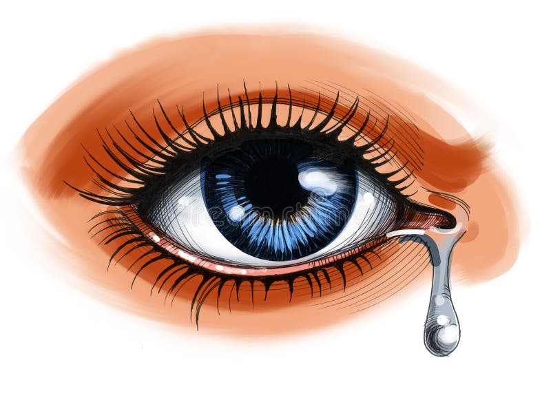 Drawings Of Crying Eyes In Color