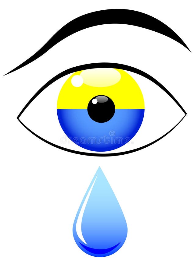 Eye and tear stock illustration. Illustration of problem - 42781451