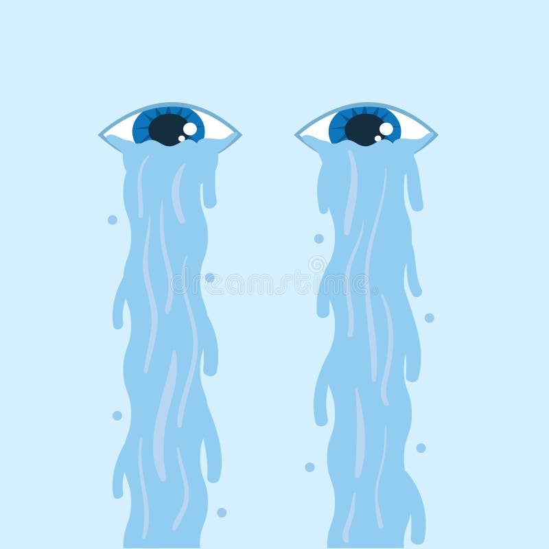 Eye Tears Flowing stock vector. Illustration of waves - 30505844