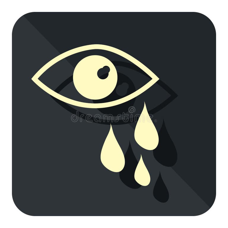 Eye with Tears. Vector Illustration Decorative Design Stock Vector ...