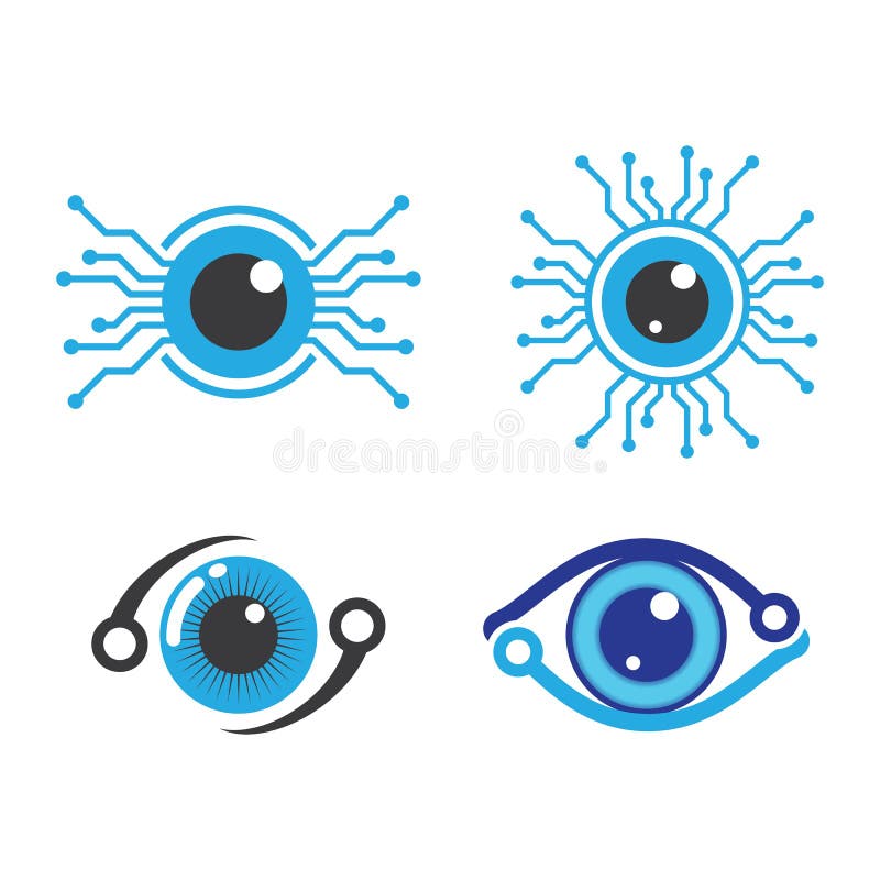 Eye tech logo images stock vector. Illustration of sign - 213613936
