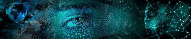 Eye on Technology Background. Eye of Information. Digital Vision Stock ...