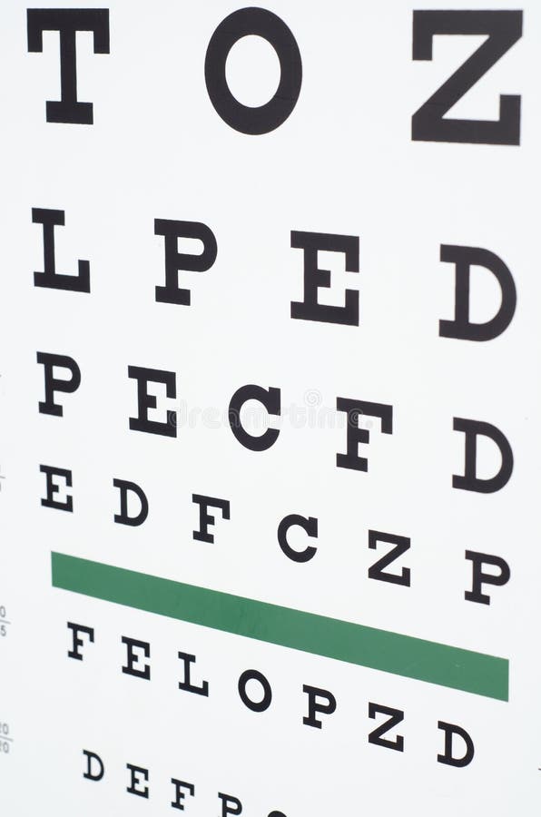 Eye test stock image. Image of text, optometrist, letters - 23124113