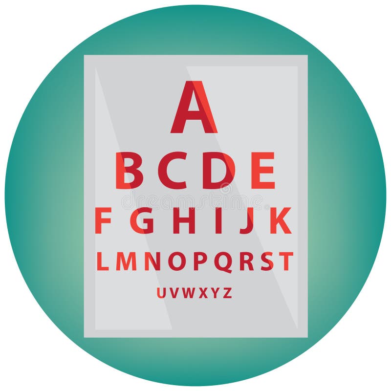 Eye Test Board. Vector Illustration Decorative Design Stock Vector ...