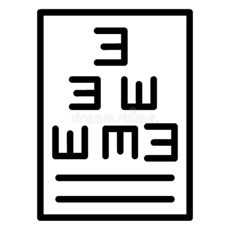 Eye Test Chart Isolated Vector Icon Which Can Be Easily Modified or ...