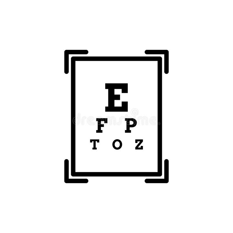 Eye Test Chart Vector. E Chart. Vision Exam. Optometrist Check. Medical ...
