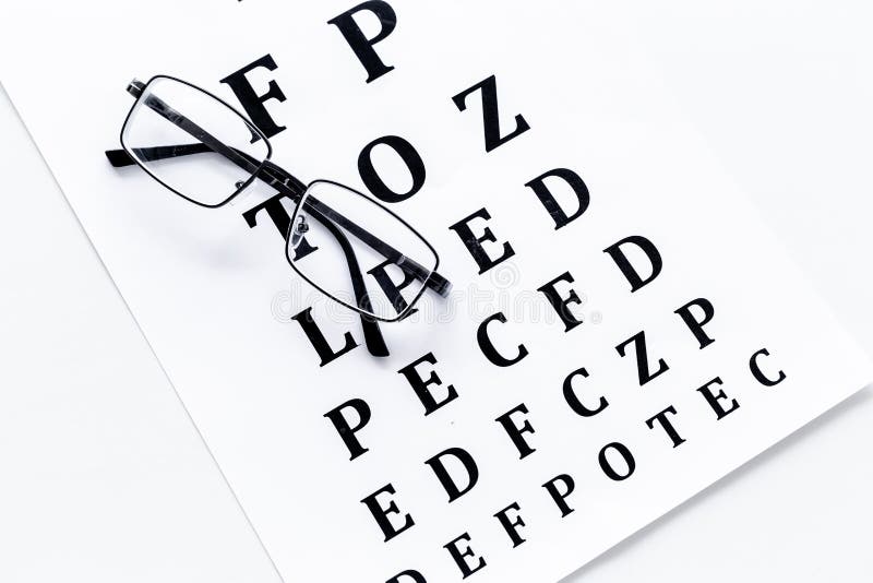 Eye Test, Eye Examination. Glasses with Transparent Optical Lenses on ...